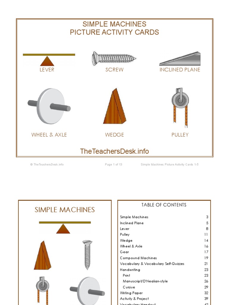Simple Machines PAC PREVIEW | PDF | Machines | Lever