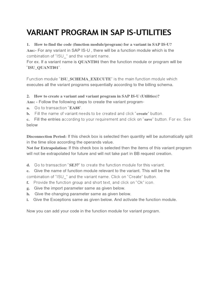 Variant Program in Sap Is | PDF | Computer Programming | Areas Of ...