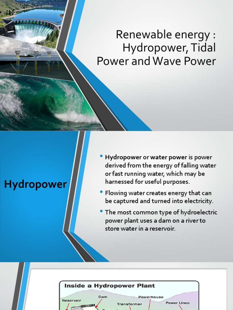 Renewable Energy: Hydropower, Tidal Power and Wave Power | PDF ...