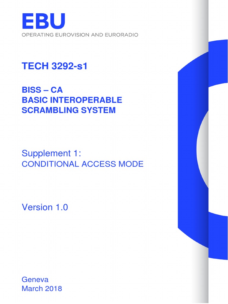 BISS - CA Basic Interoperable Scrambling System | PDF | Public Key Cryptography | Key (Cryptography)