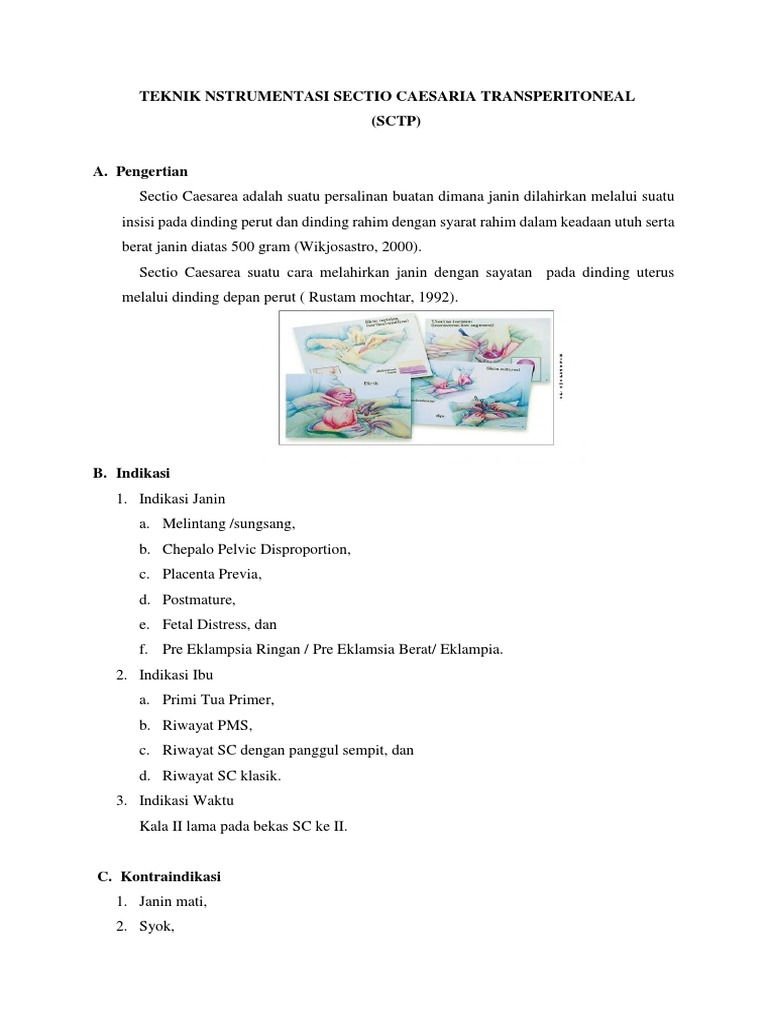 Teknik Sectio Caesarea Transperitoneal | PDF