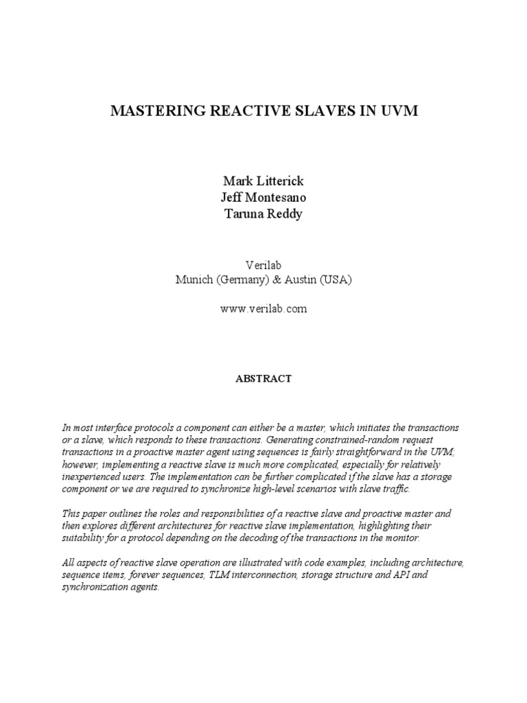 Mastering Reactive Slaves | PDF | Application Programming Interface | Communications Protocols