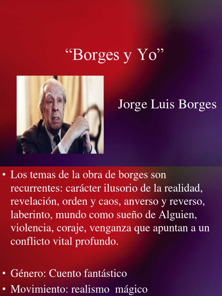 Borges y Yo | PDF | Cuentos | Narración