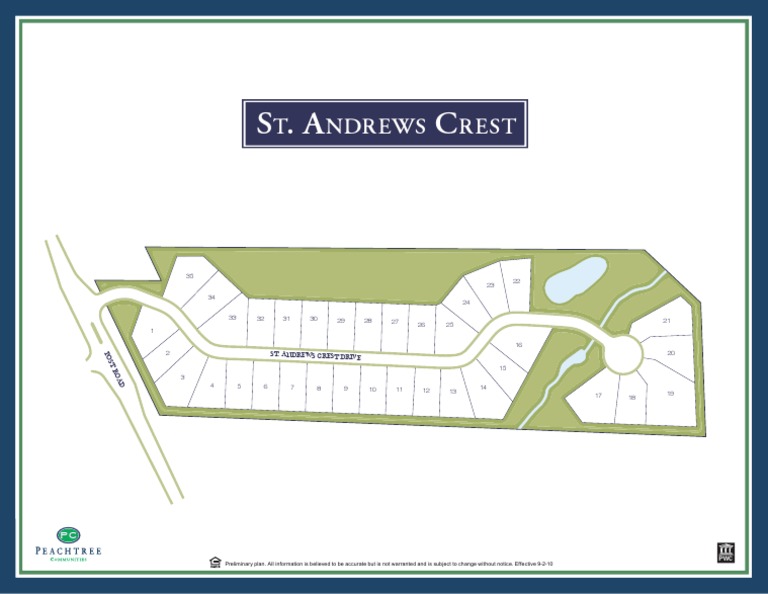 St. Andrews Crest Preliminary Plan | PDF