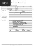 ISO 9001-2015 Management Review Template | PDF