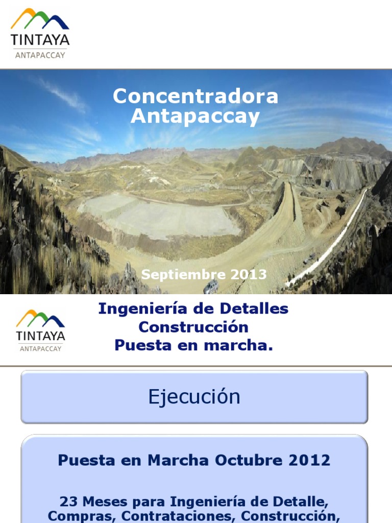 Presentación Proyecto Antapaccay | PDF | Cobre | Filtración