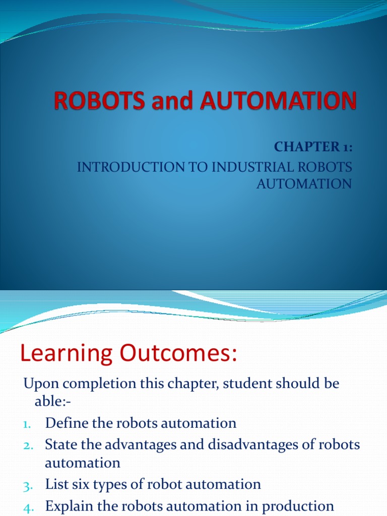 Introduction To Industrial Robots Automation | PDF | Robot | Robotics