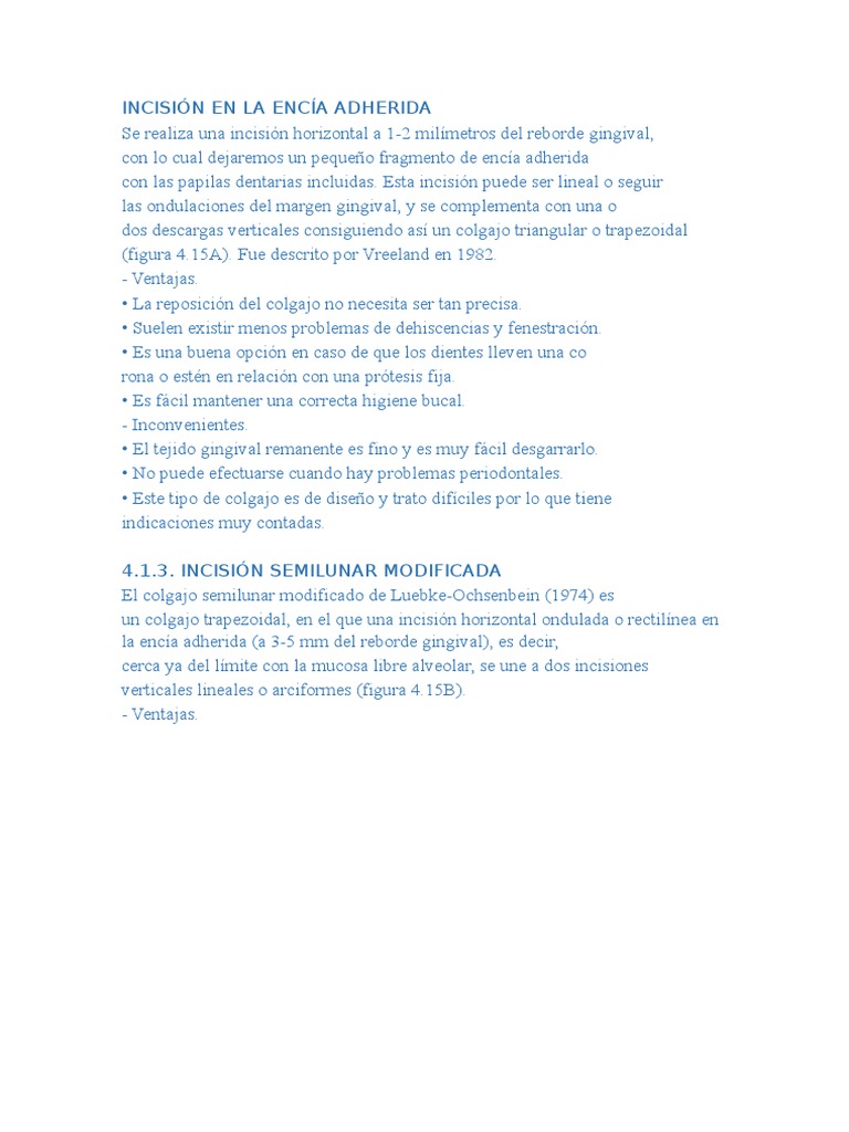 Incisión en La Encía Adherida | PDF | Dentadura postiza | Odontología