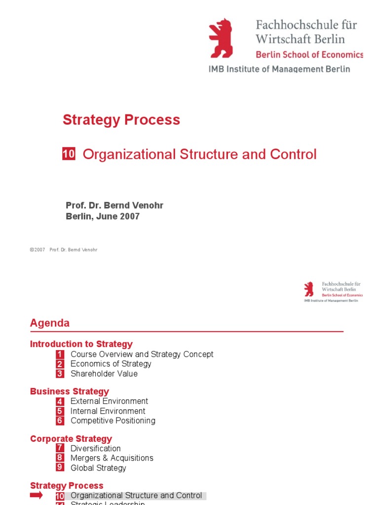 10 Organizational Structure Control | PDF | Organizational Structure ...
