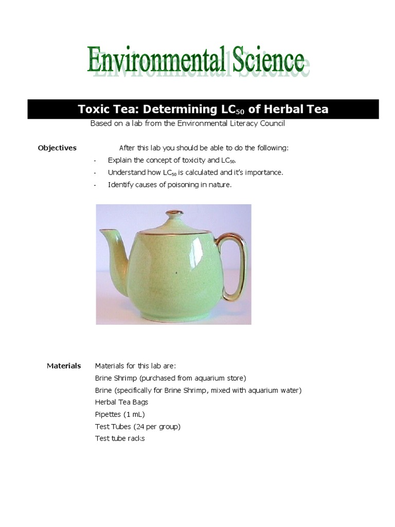Herbal Tea Lab Plus Results | PDF | Toxicity | Toxicology