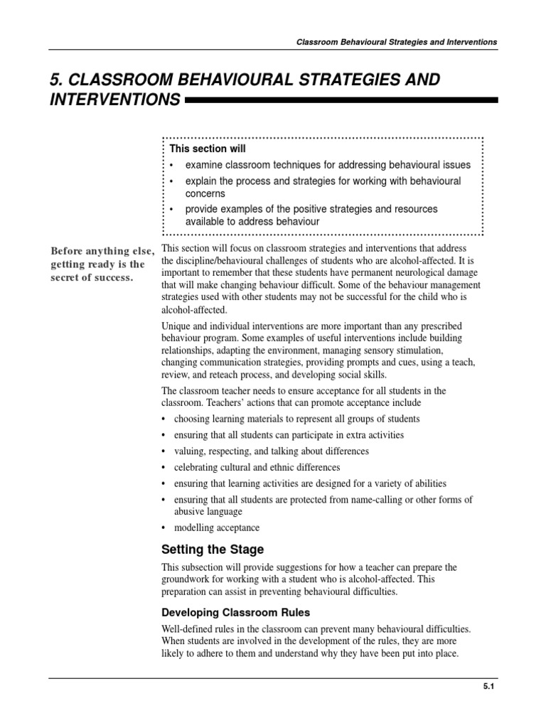 Classroom Behaviour Management | PDF | Inclusion (Education) | Teachers