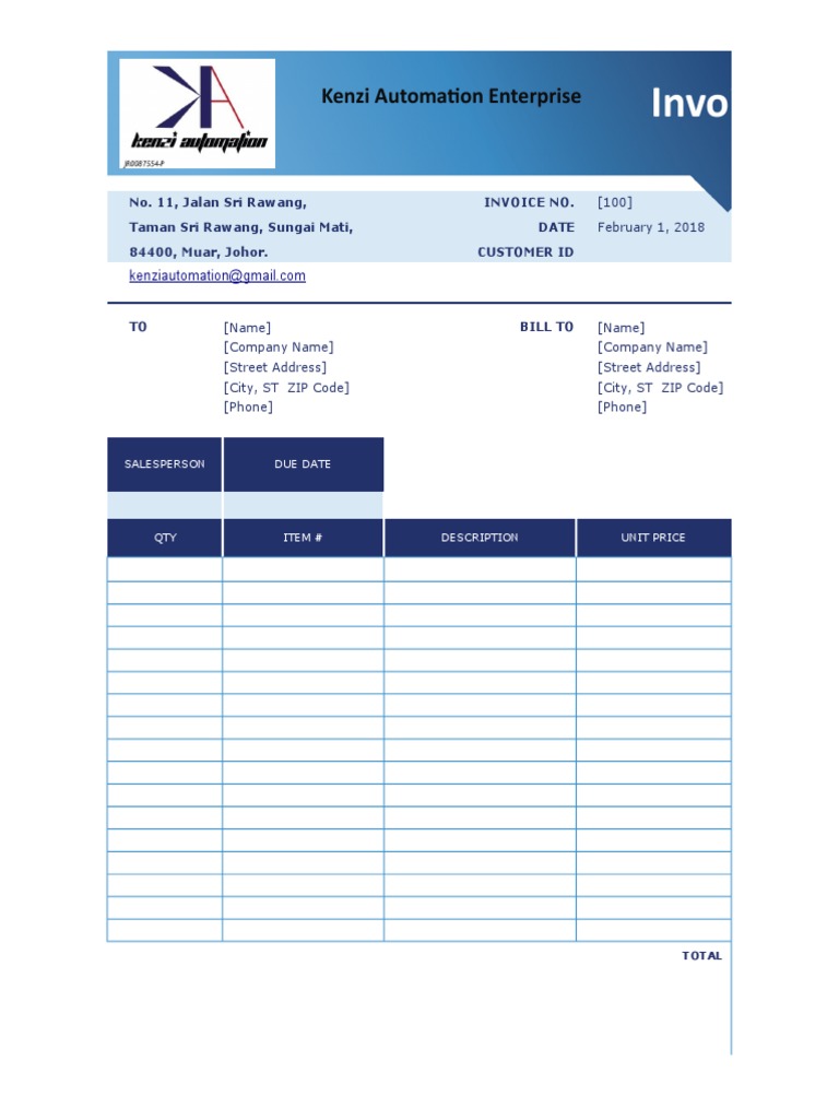 Invoice: Kenzi Automation Enterprise | PDF