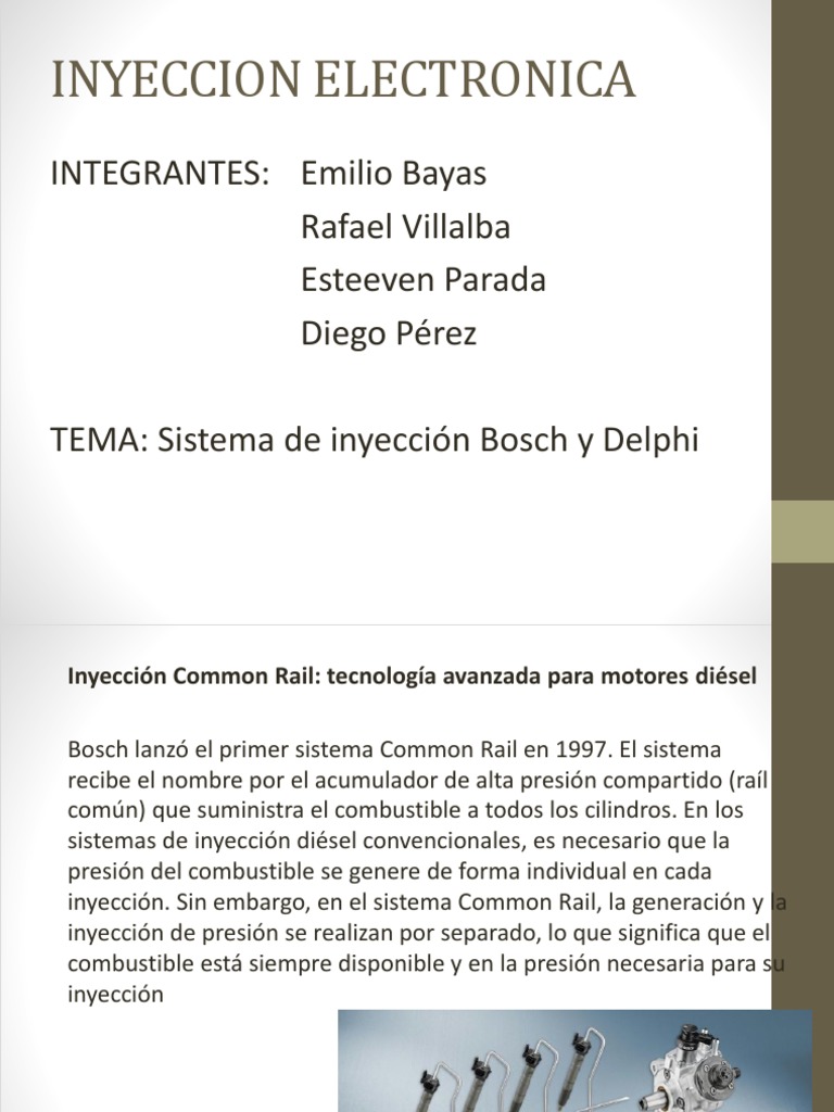 SISTEMA Bosch Delphi | Descargar gratis PDF | Máquinas | Ingeniería ...