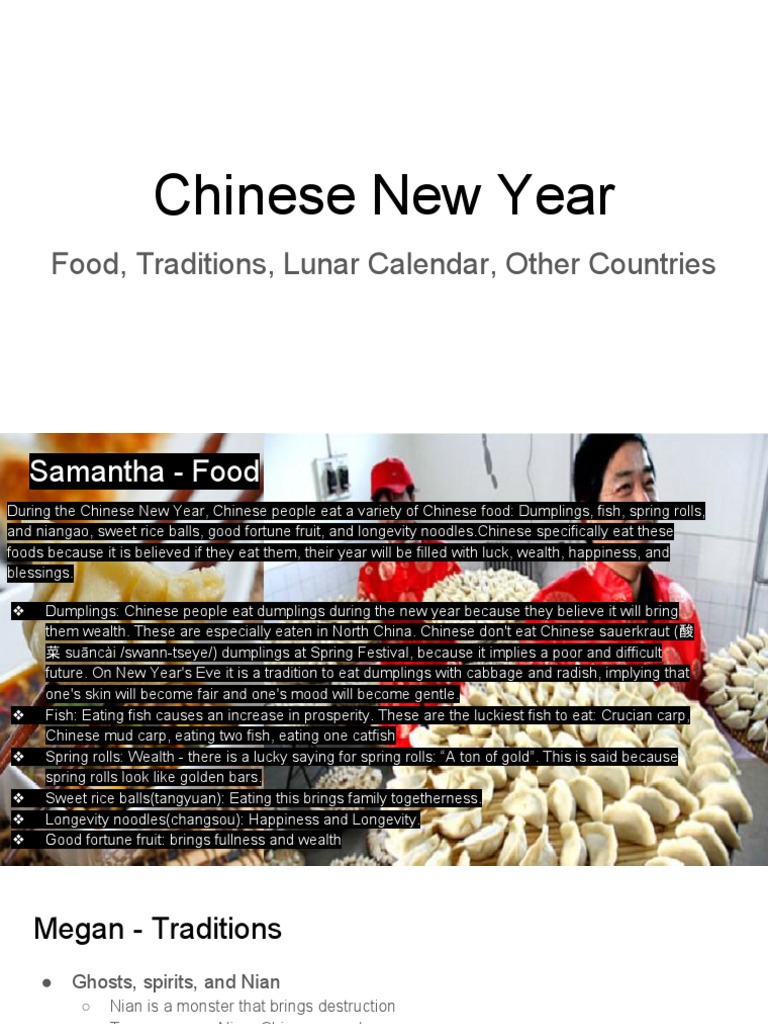Chinese New Year | PDF | Cuisine | Cooking