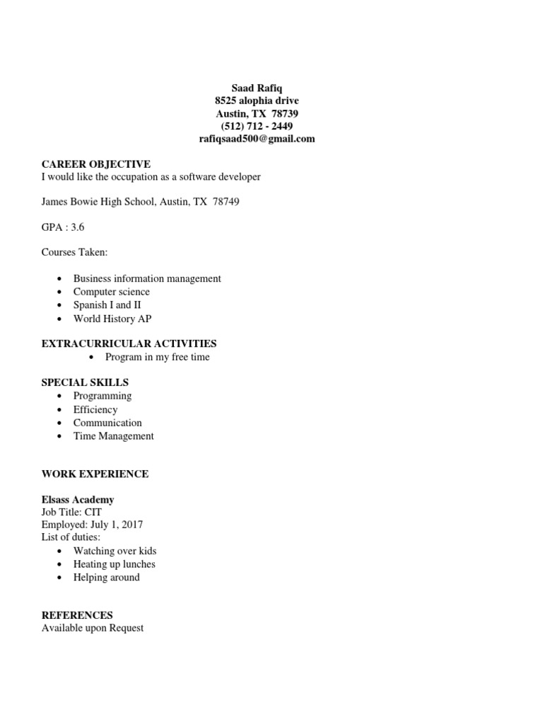 Resume Saad Rafiq | PDF | Computing | Computing And Information Technology