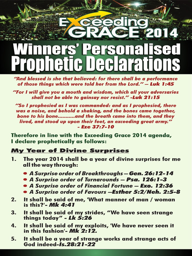 Prophetic Declarations PDF | PDF