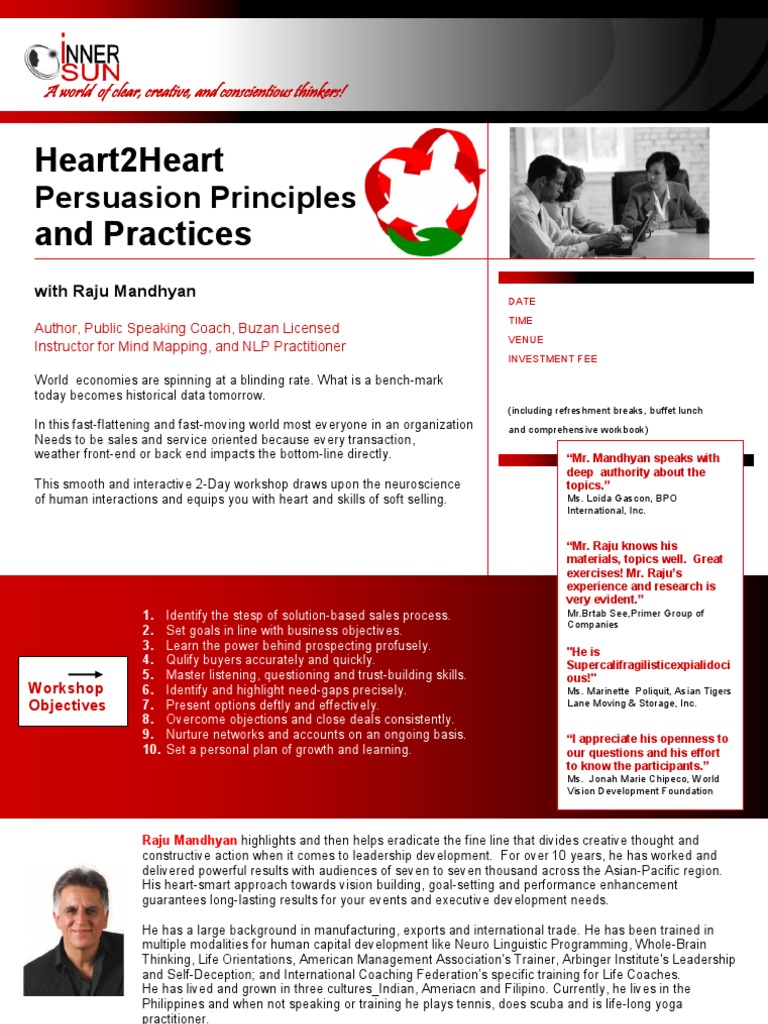 Heart Heart Persuasion Principles and Practices | PDF | Behavior ...