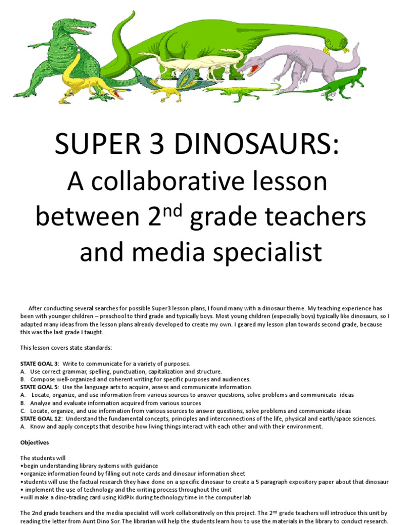 Super3 Dinosaur Lesson Plan.pptx | Lesson Plan | Expert | Free 30-day ...