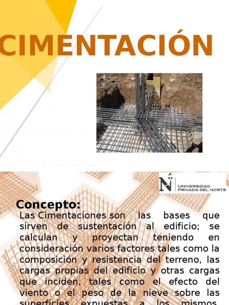 Diapositivas Cimentacion | PDF | Fundación (Ingeniería) | Ingeniería estructural