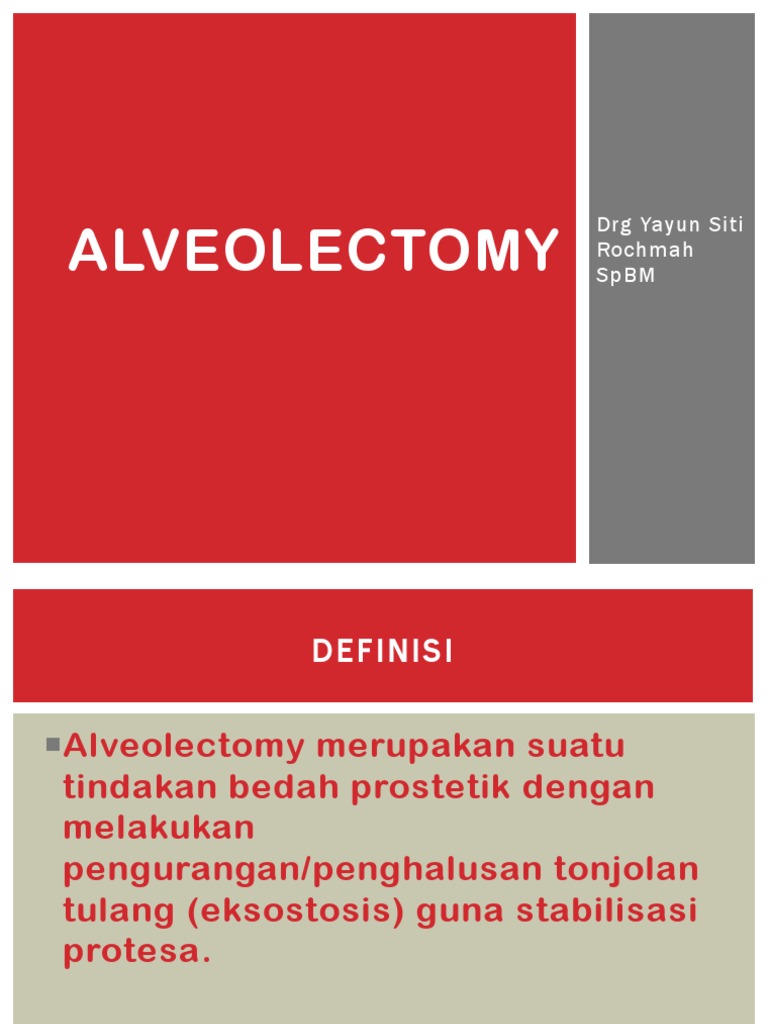 Alveolectomy | PDF