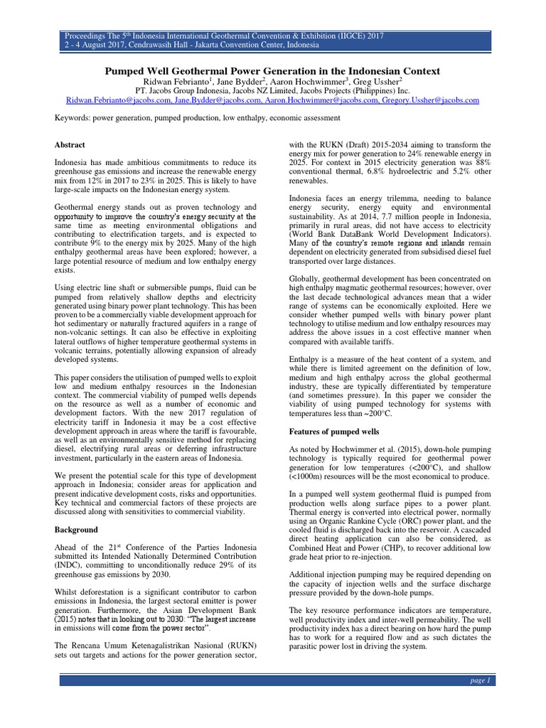 FP - Spec - 02 - Ridwan Febrianto - Pumped Well Geothermal Power ...