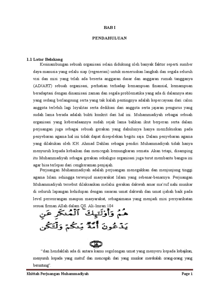 KHITTAH PERJUANGAN MUHAMMADIYAH | PDF