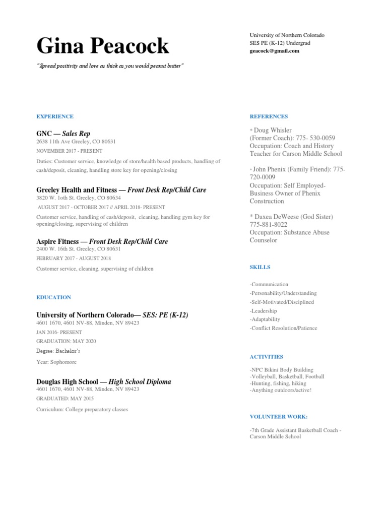 Resume Finallll | PDF | Change | Behavior Modification