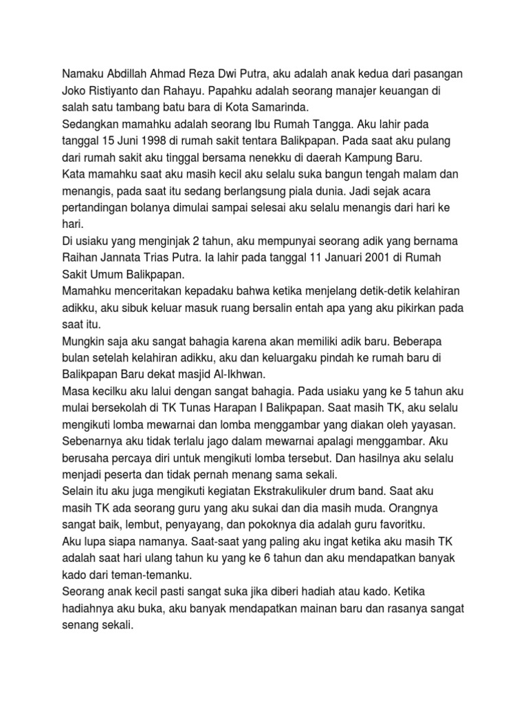 Contoh Autobiografi | PDF