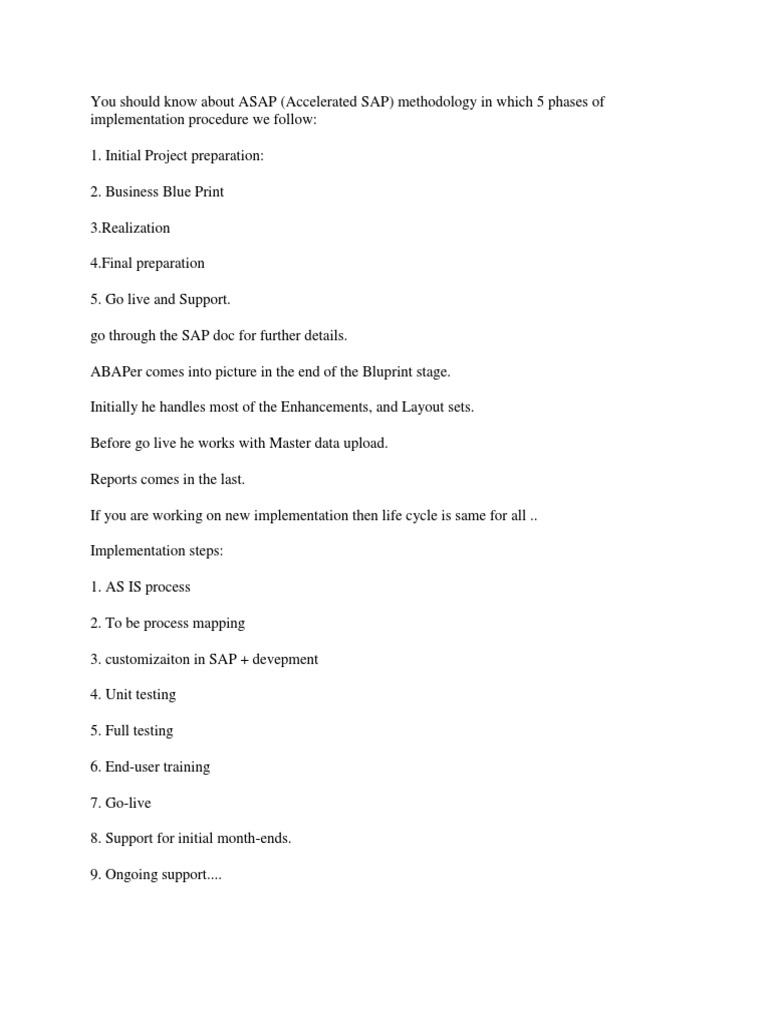 End To End Implementation Document | Download Free PDF | Business ...