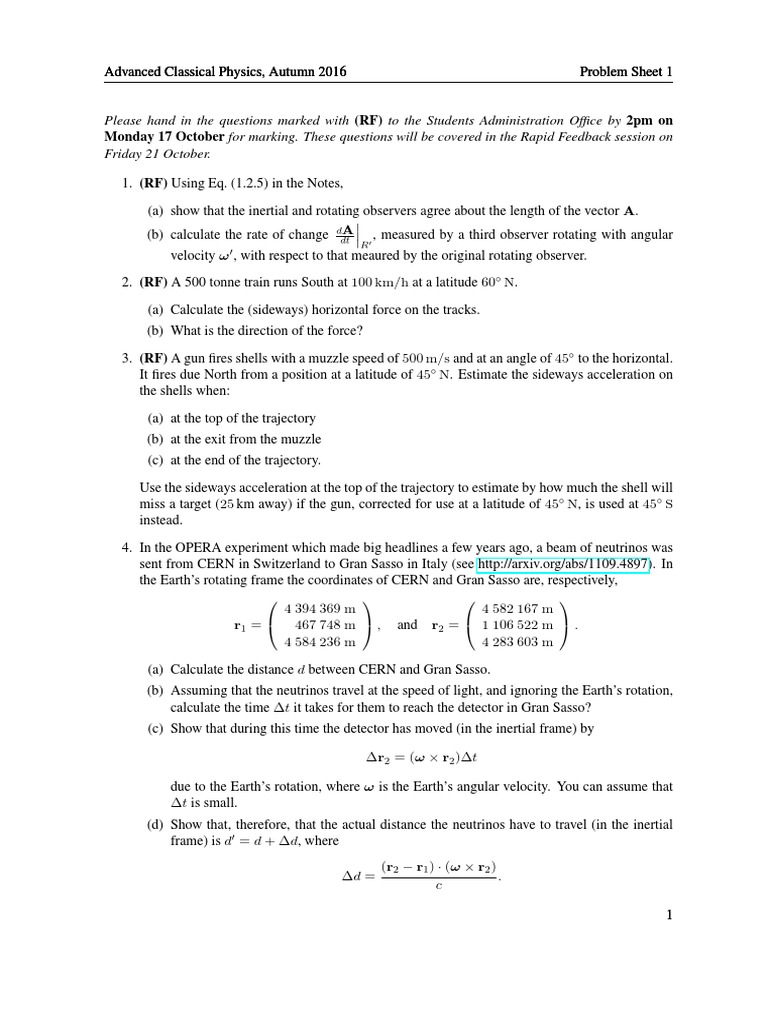 Acp PS1 PDF | PDF | Velocity | Acceleration