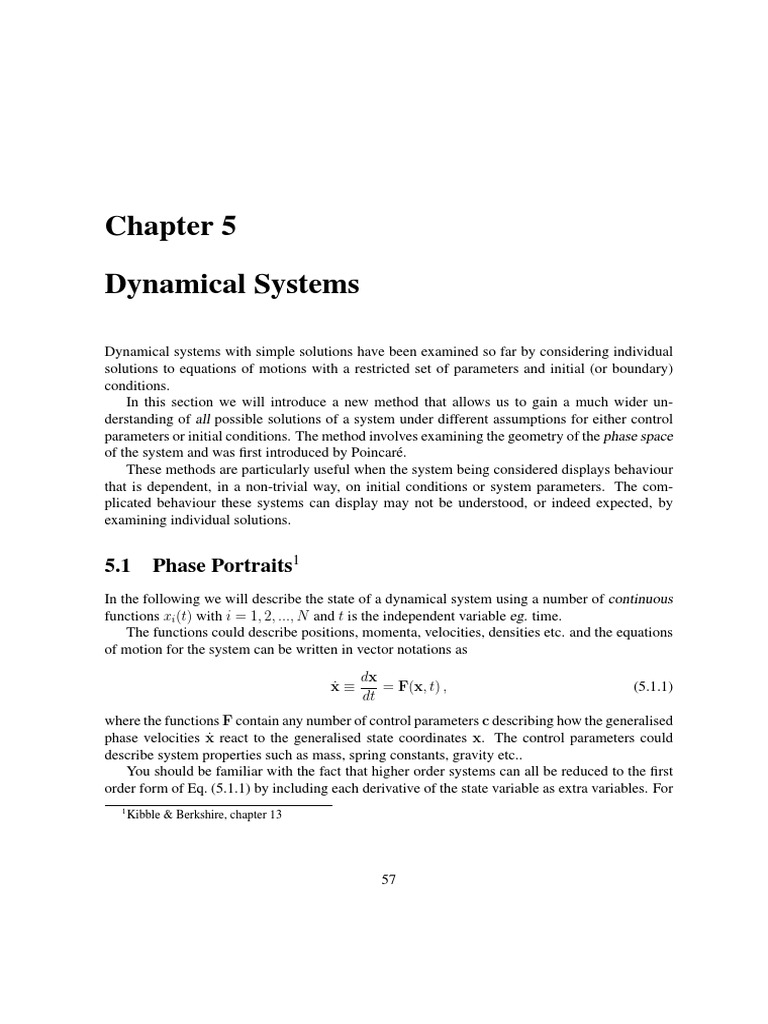 Dynamical Systems: 5.1 Phase Portraits | PDF | Hamiltonian Mechanics ...