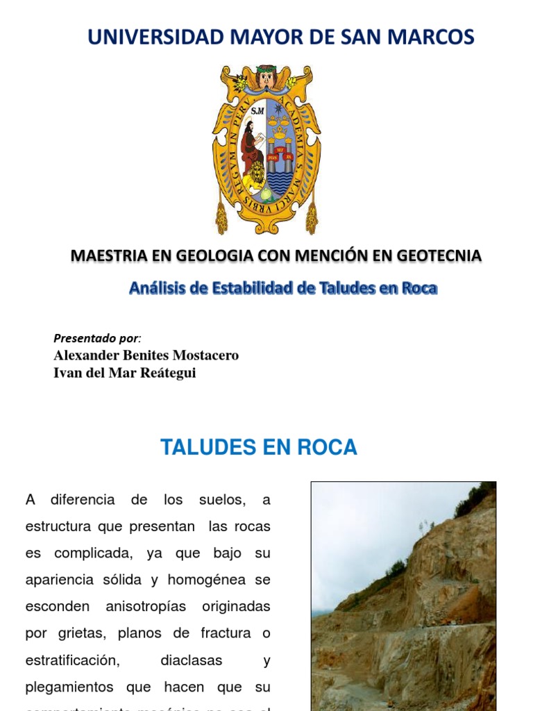 Analisis de Estabilidad de Taludes en Roca PDF | PDF | Falla (geología ...