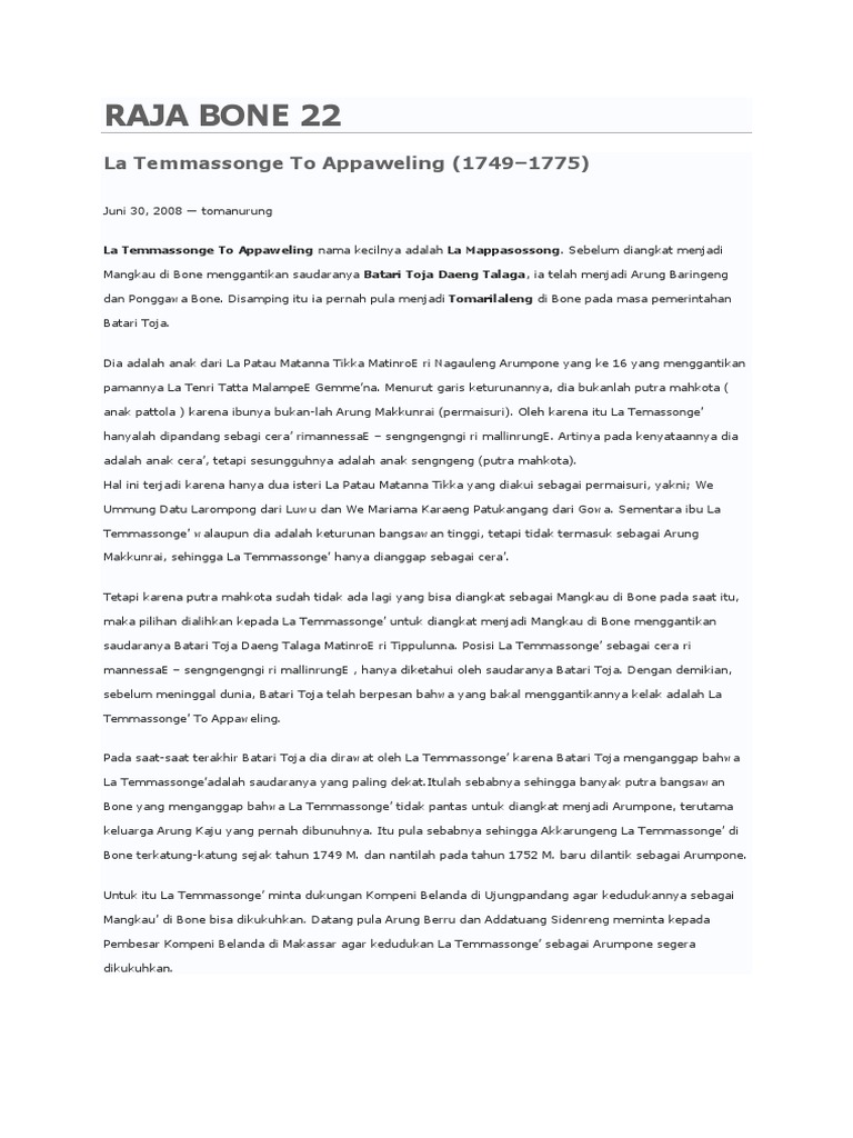 Raja Bone 22 | PDF