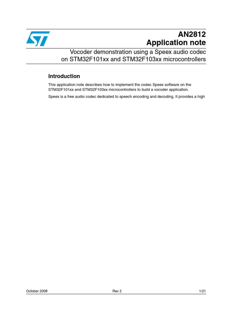 Speex | PDF | Codec | Analog To Digital Converter