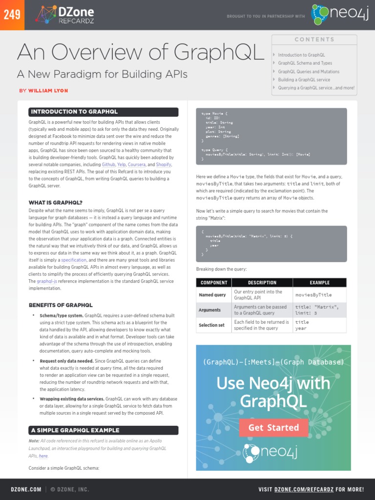 An Overview of Graphql: A New Paradigm For Building Apis | PDF ...