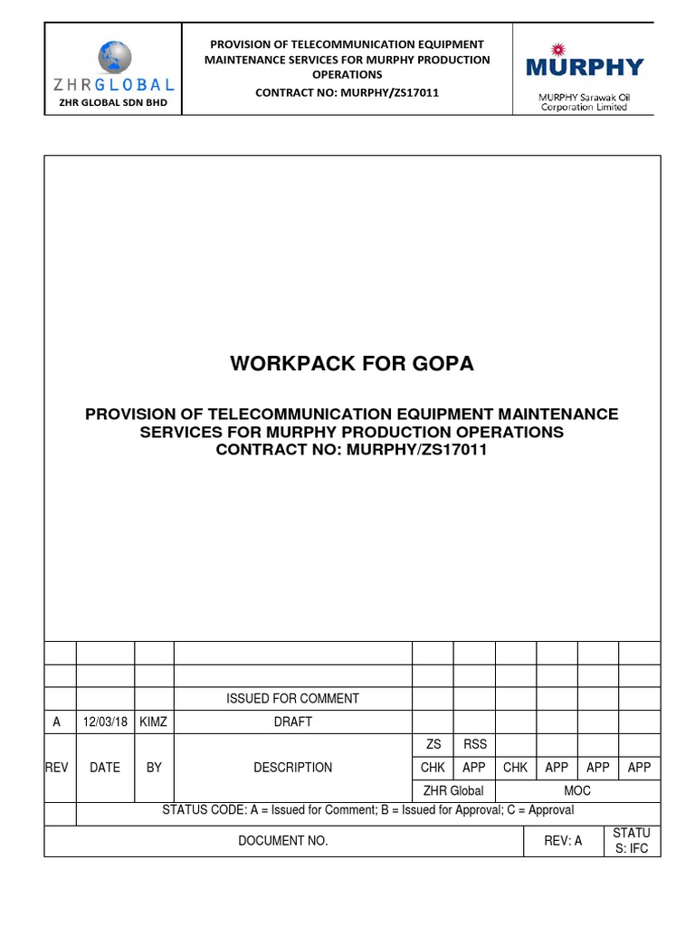 Maintenance Workpack | PDF | Radio | Very High Frequency