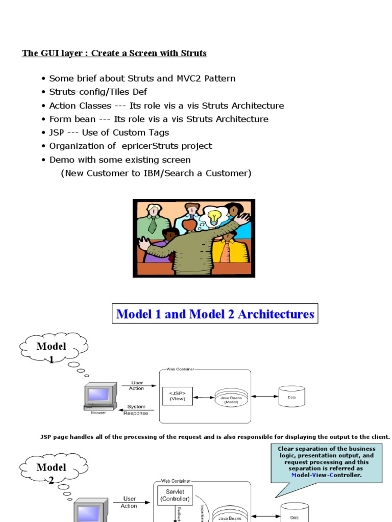 The GUI Layer: Create A Screen With Struts | PDF | Web Software | Html ...