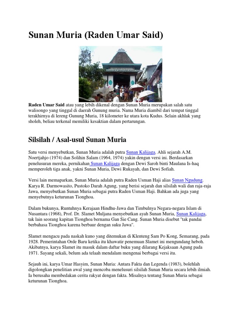 Biografi Sunan Muria | PDF