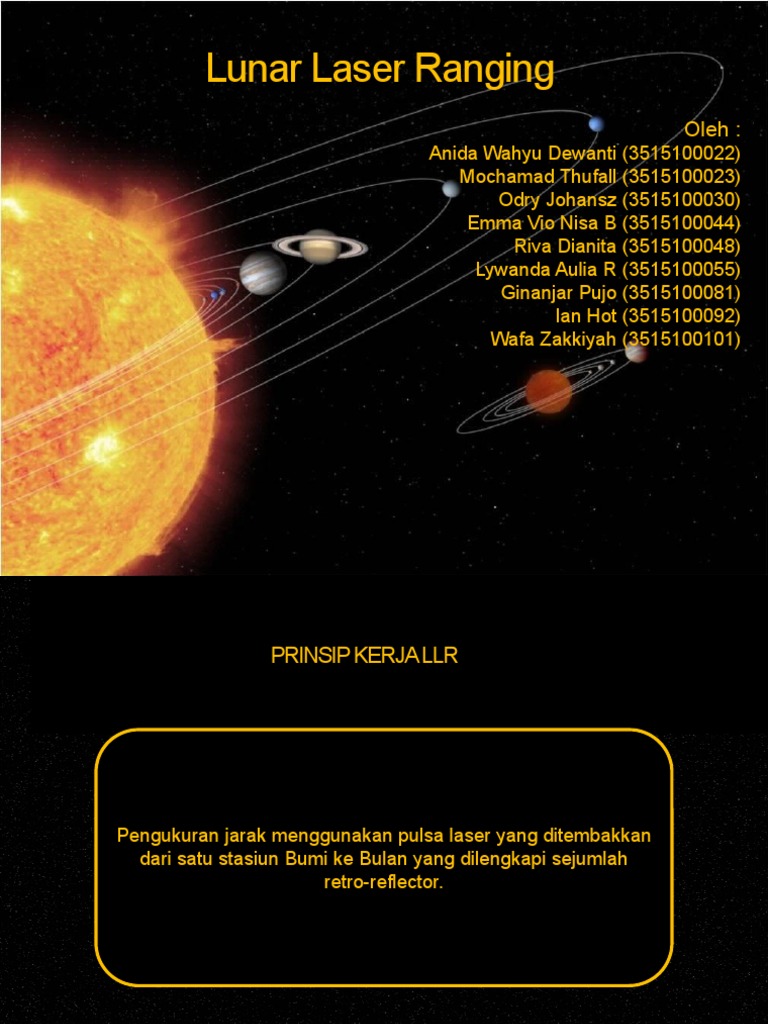 Lunar Laser Ranging | PDF
