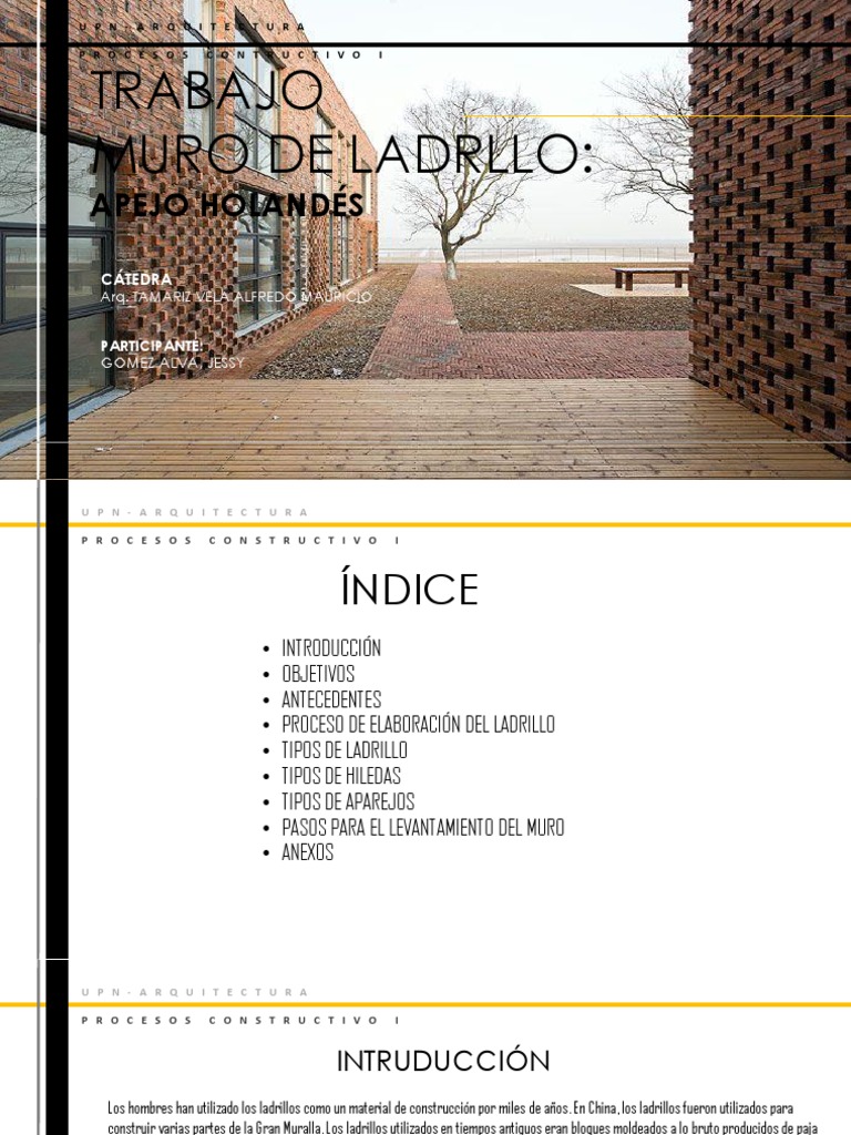 Aparejo Holandés | PDF | Ladrillo | Materiales naturales