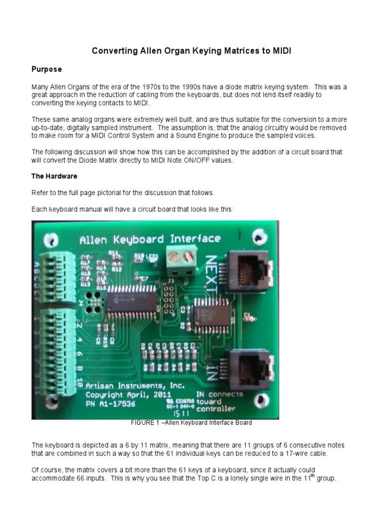 Converting Allen MOS Keyboards | PDF | Electrical Connector | Computer ...