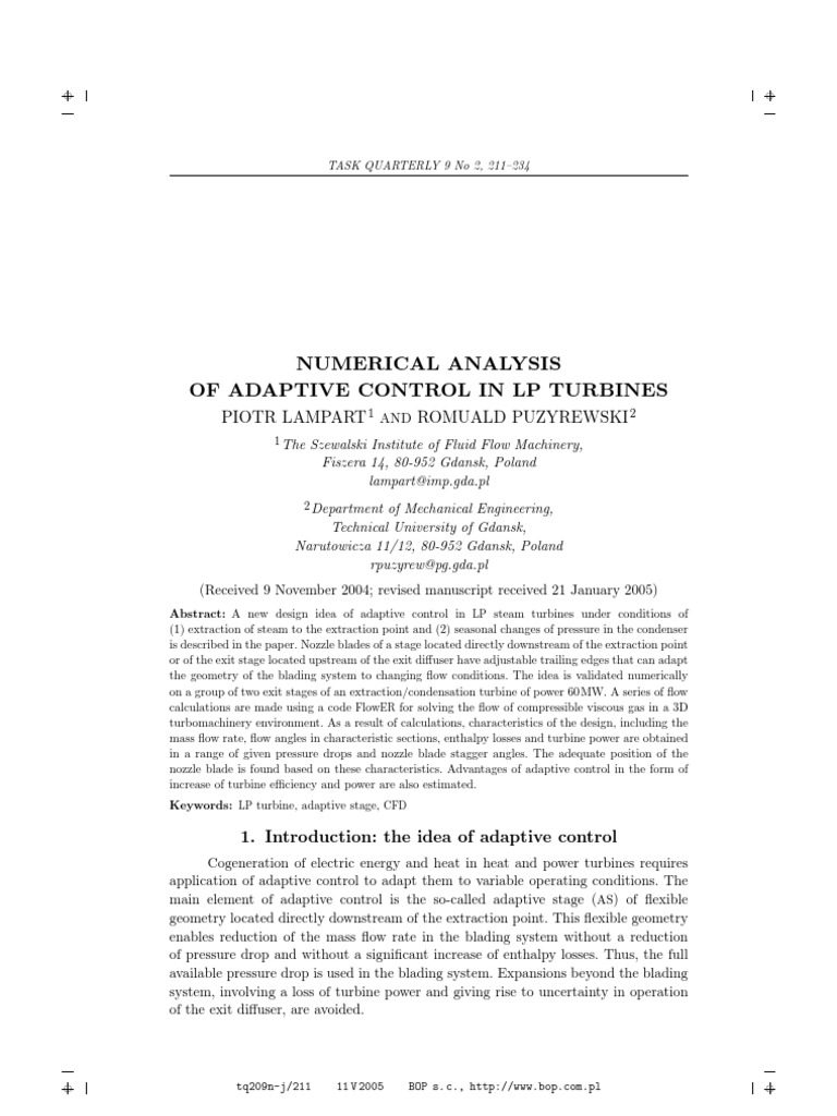 Adaptive Stage Explanation | PDF | Turbine | Flow Measurement