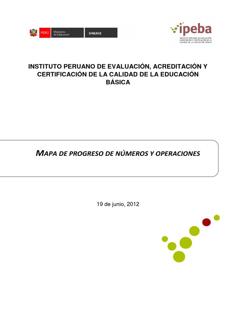 Mapa de Progreso Números y Operaciones PDF | Descargar gratis PDF ...