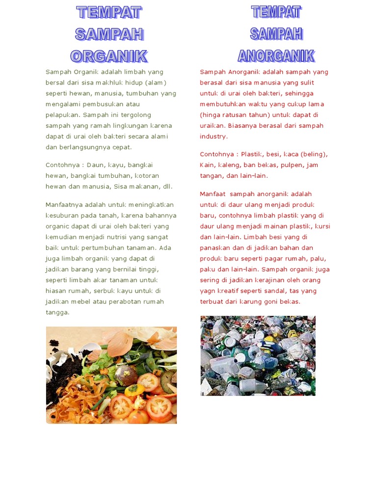 Sampah Organik Adalah Limbah Yang Bersal Dari Sisa Makhluk Hidup | PDF