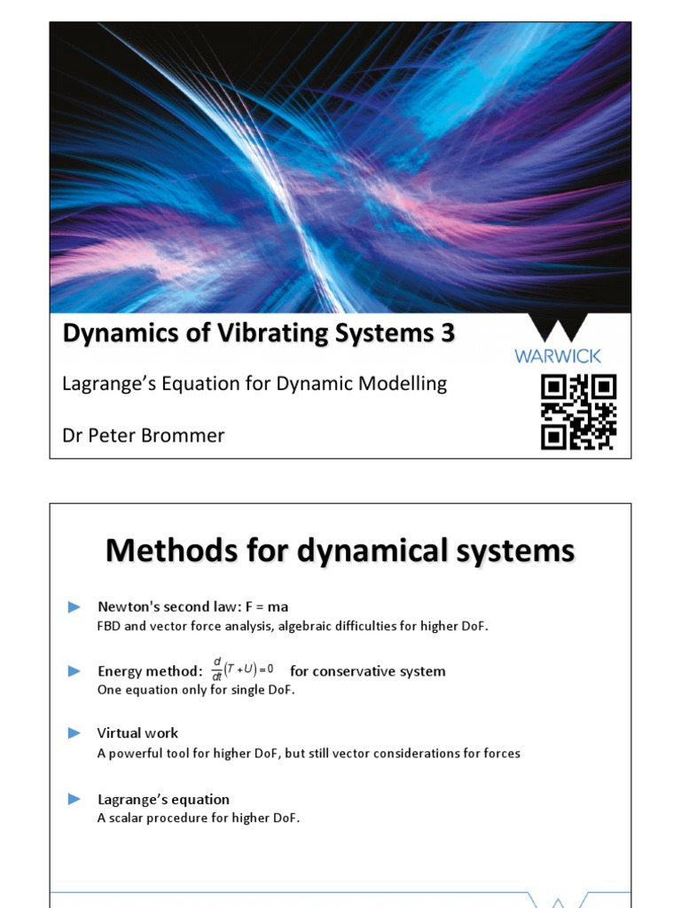 Lagrangian Dynamics Pdf Lagrangian Mechanics Force
