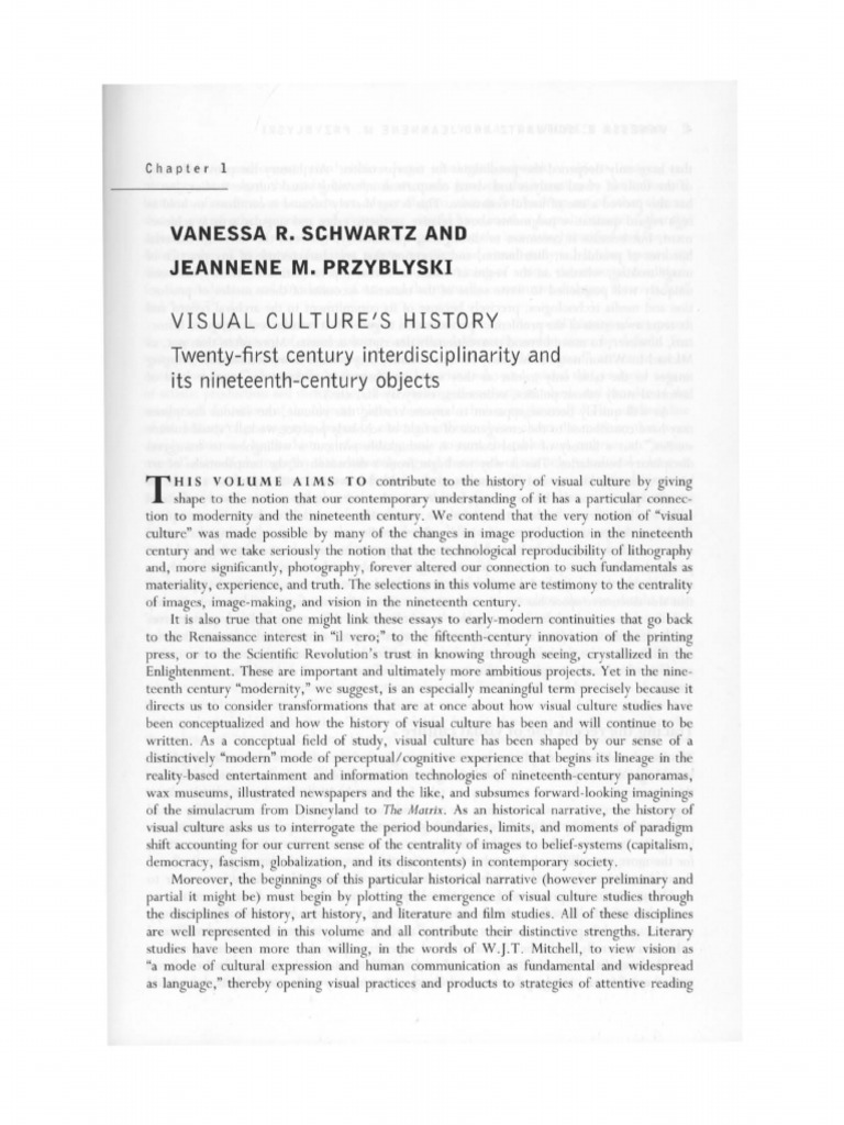 Tracing the Emergence of Visual Culture Studies: How Disciplinary ...