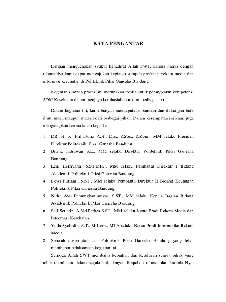 Kata Pengantar | PDF