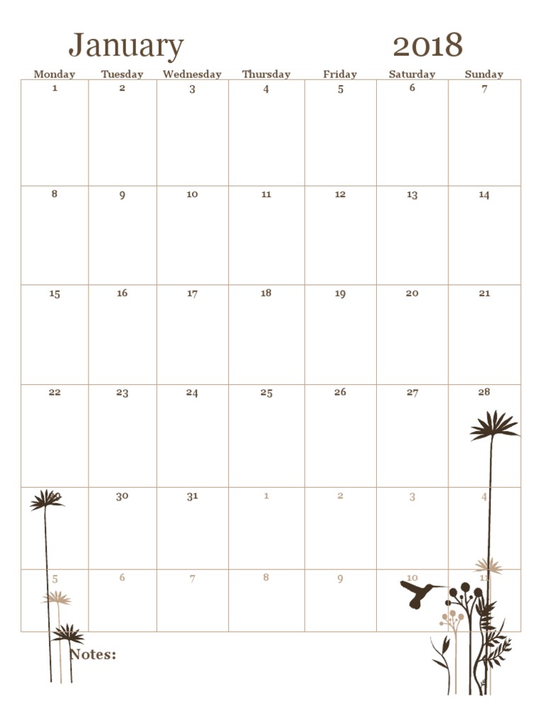 Calendar Template | PDF