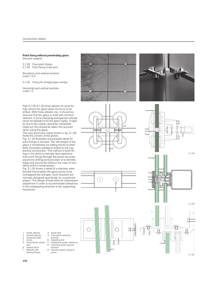 Point Fixing Without Penetrating Glass | PDF | Screw | Building Engineering