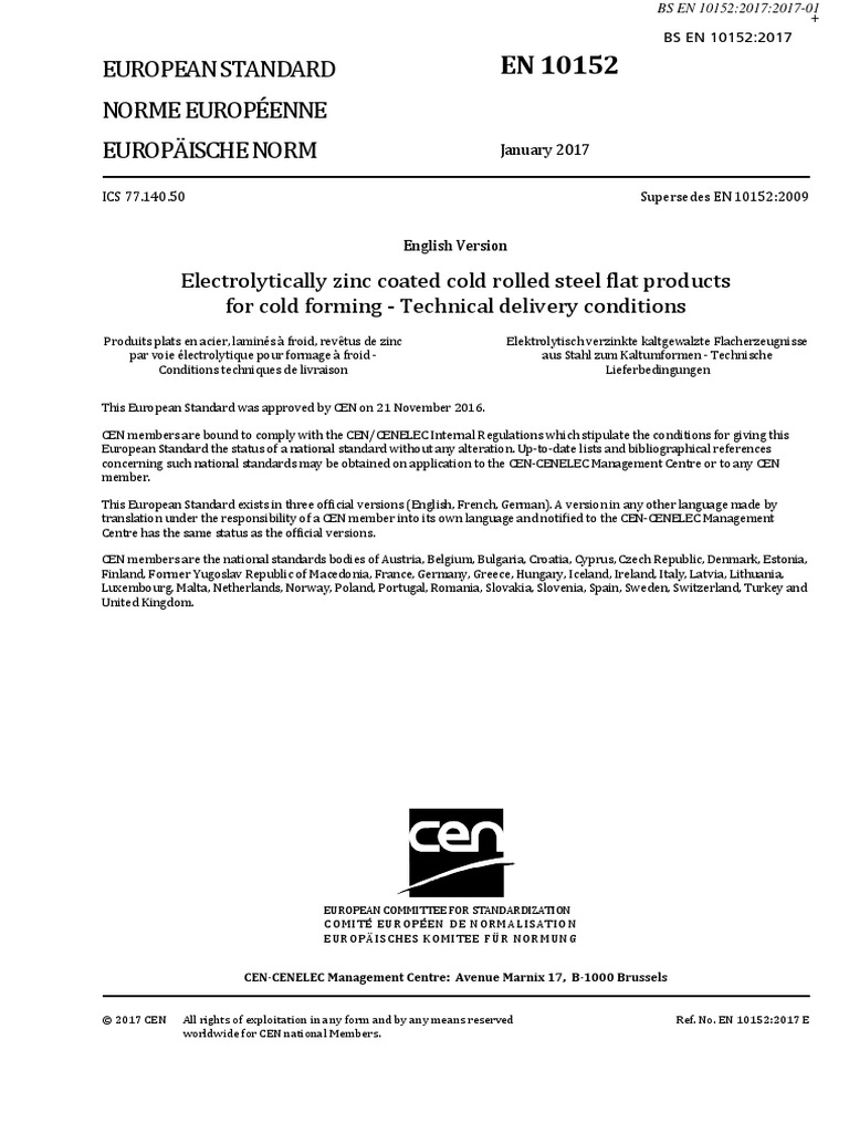European Standard Norme Européenne Europäische Norm | PDF | Rolling ...